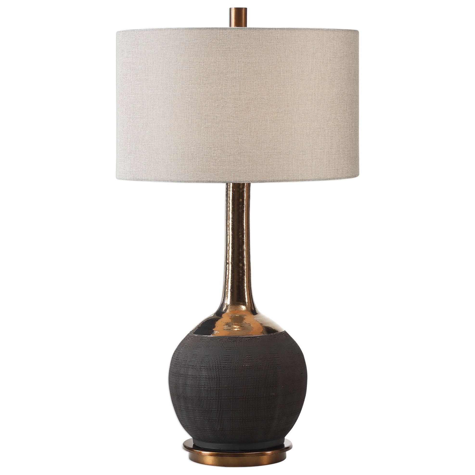 Uttermost Table Lamps 27779 Arnav Textured Black Lamp | Stuckey ...